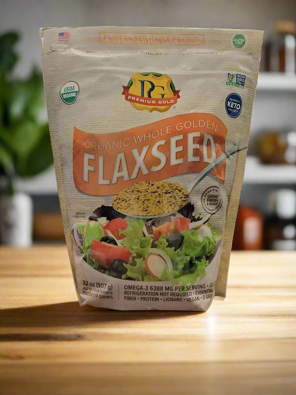 Organic Whole Golden Flaxseed, 2lbs - 6pk – Premium Gold